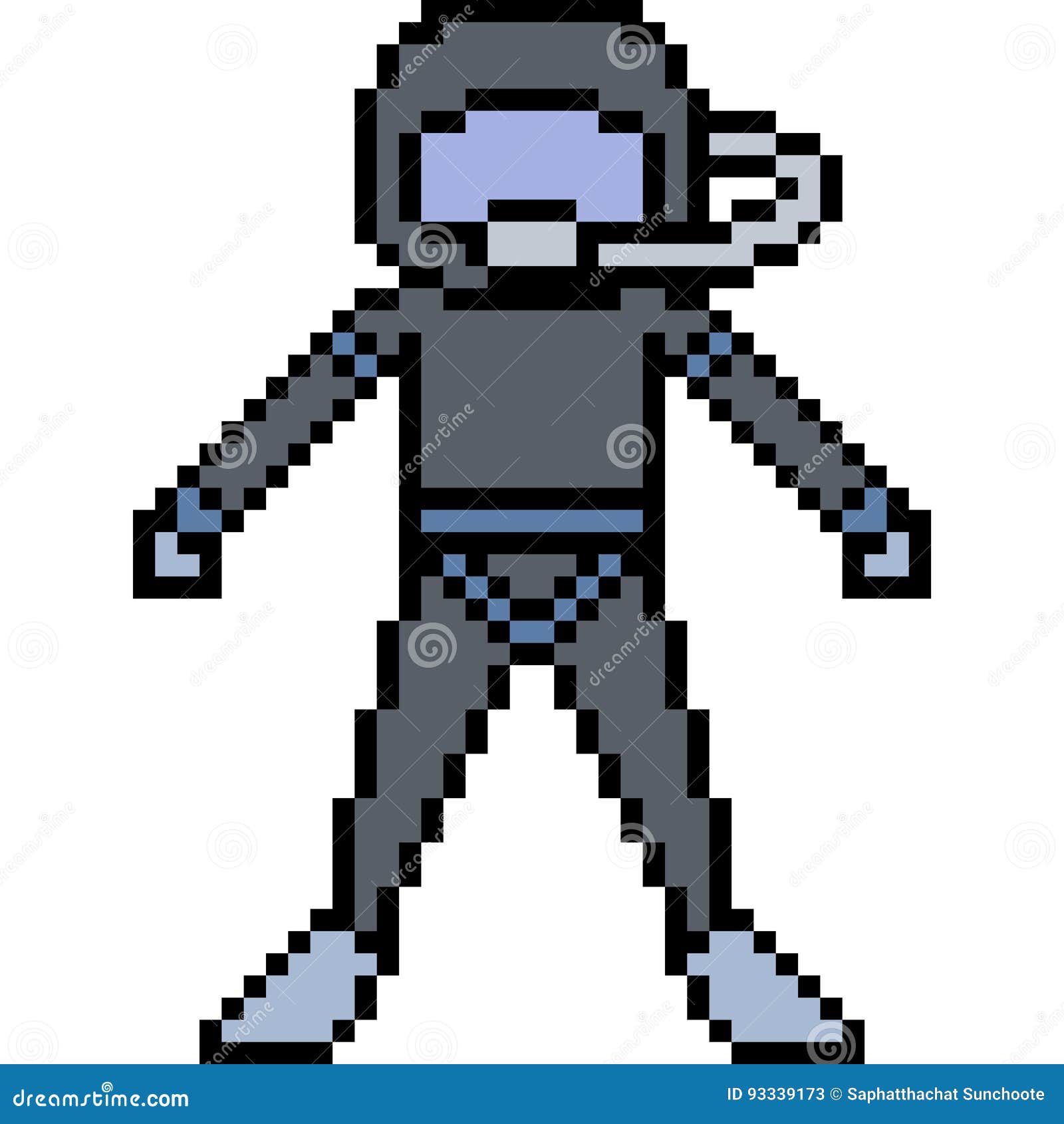 Pixel Art Dive Underwater Vector Illustration | CartoonDealer.com #93339298