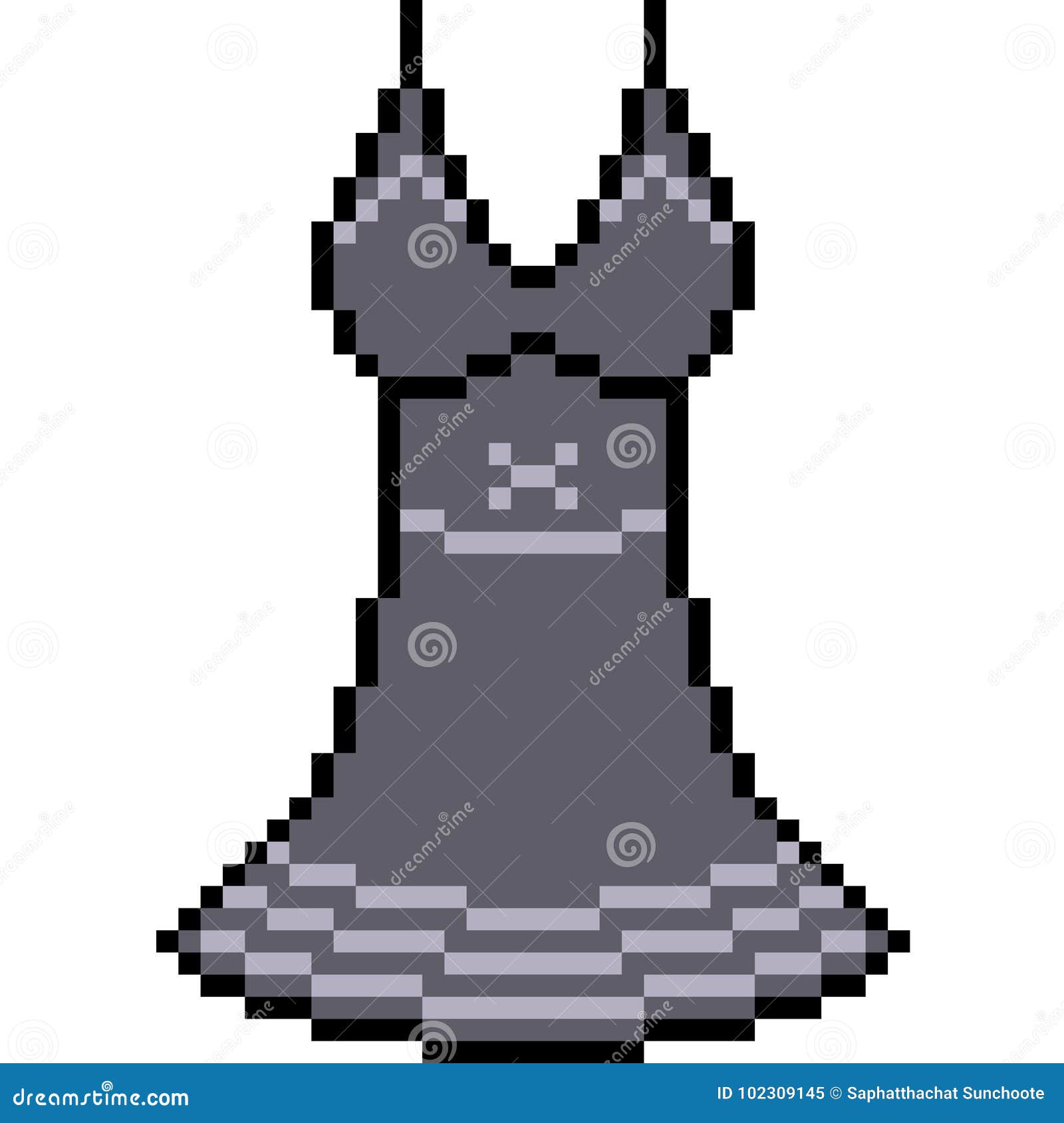 Vector pixel art dress stock vector. Illustration of cartoon - 102309145