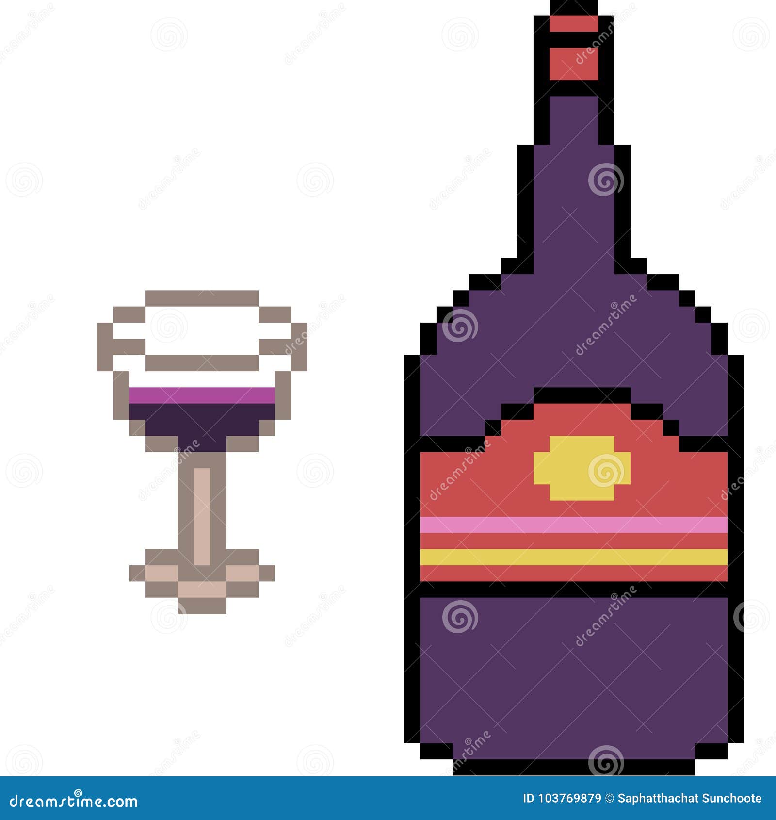 Vector pixel art drink stock vector. Illustration of icon - 103769879