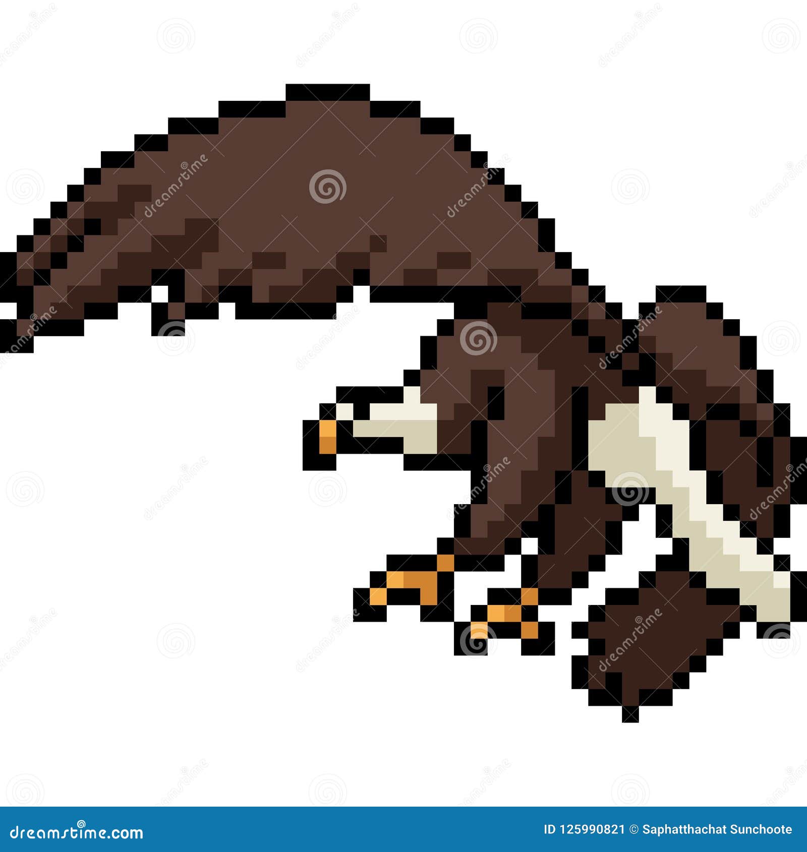 Vector pixel art eagle fly stock vector. Illustration of eagle - 125990821
