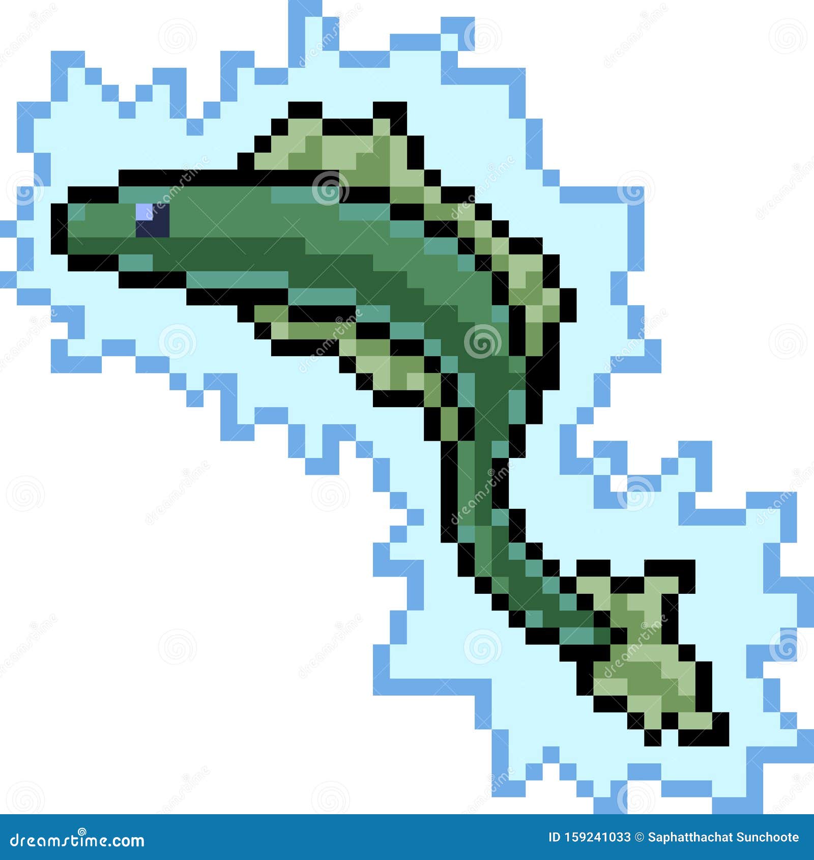 Vector Pixel Art Electric Eel Stock Vector - Illustration of fish ...