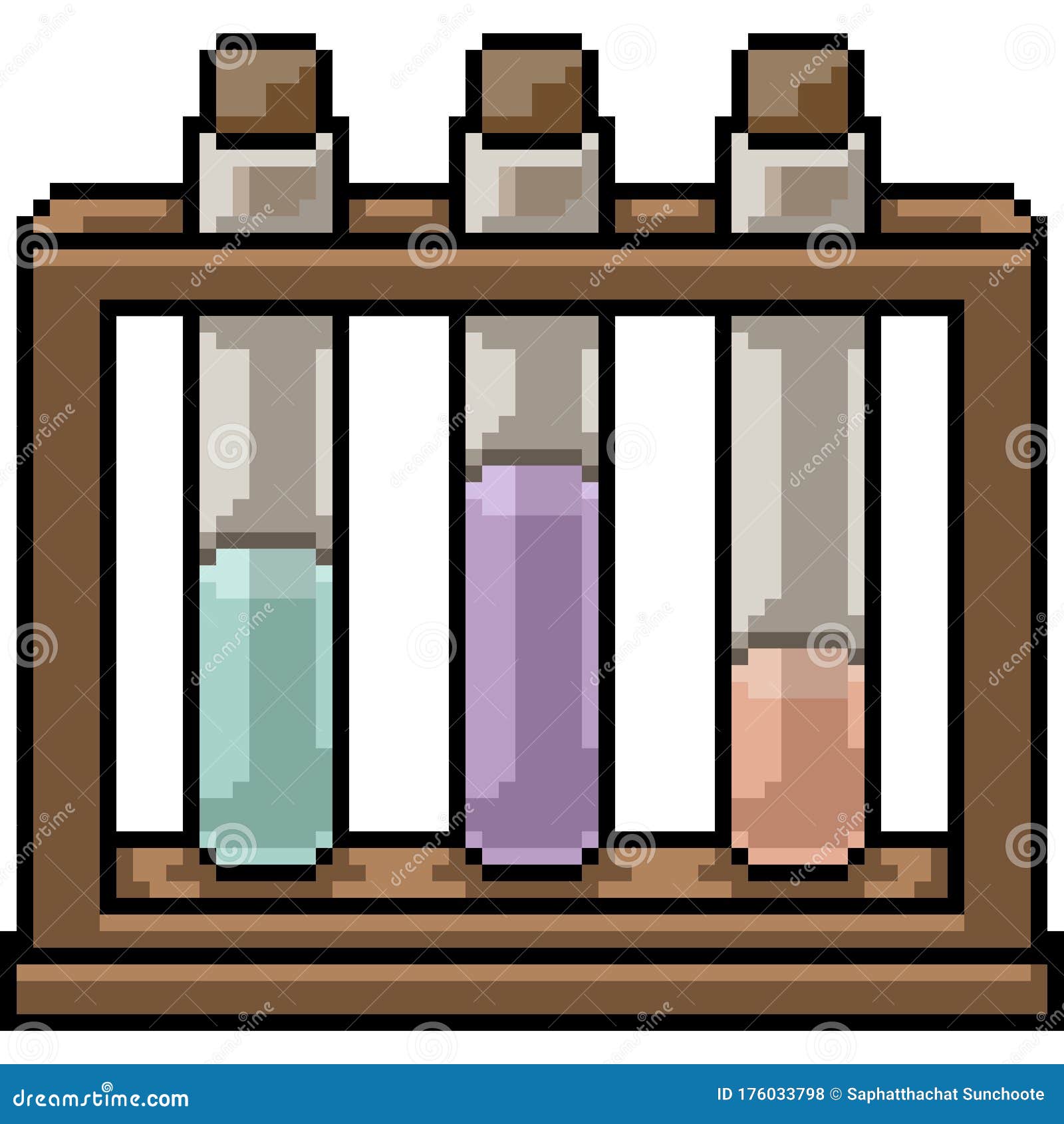 Vector Pixel Art Experiment Tube Stock Vector - Illustration of doodle ...