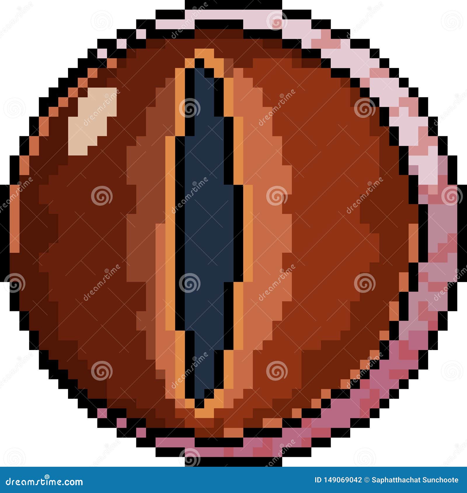Vector pixel art eye ball stock vector. Illustration of cartoon - 149069042
