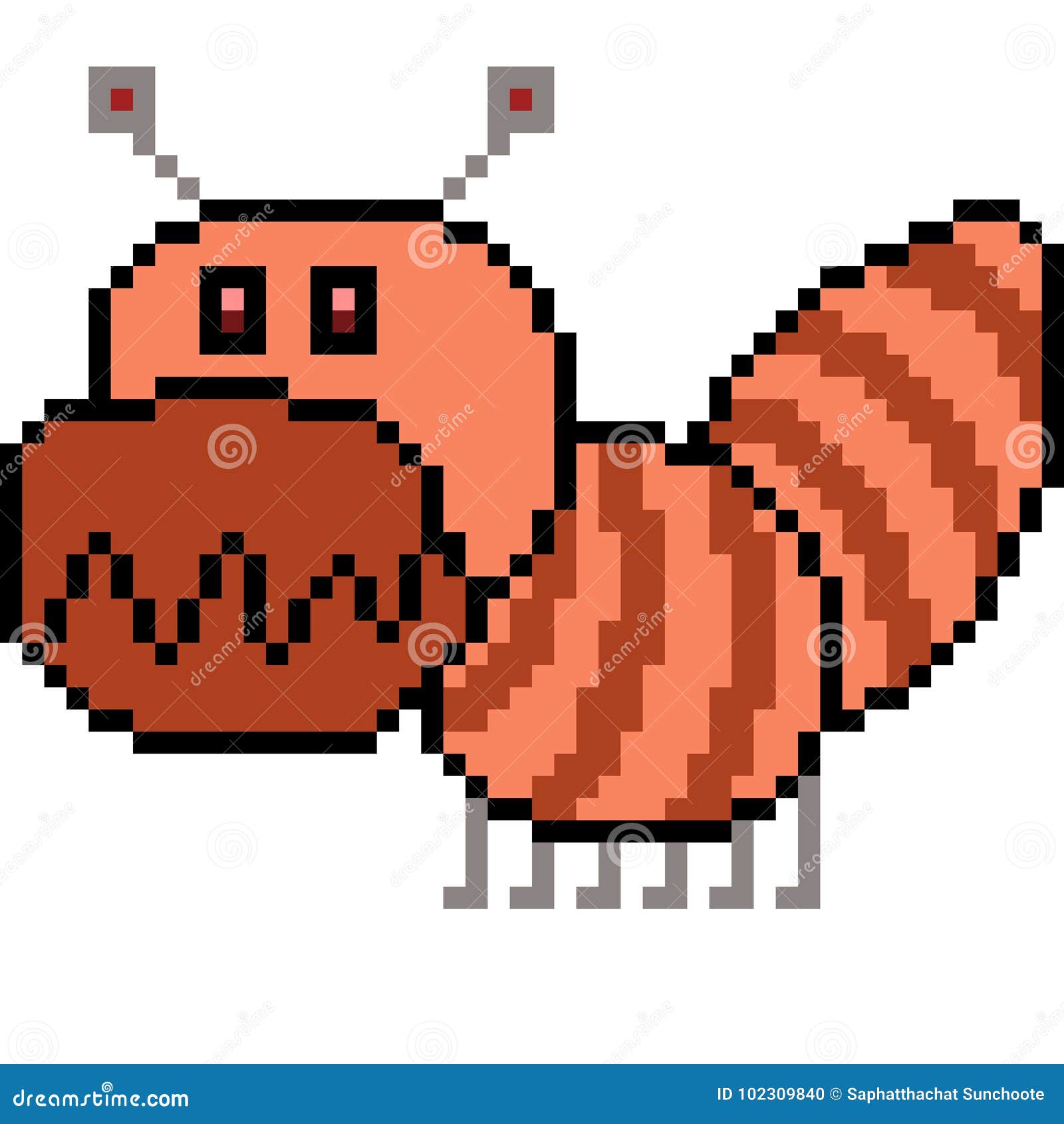 Vector pixel art face stock vector. Illustration of fang - 102309840