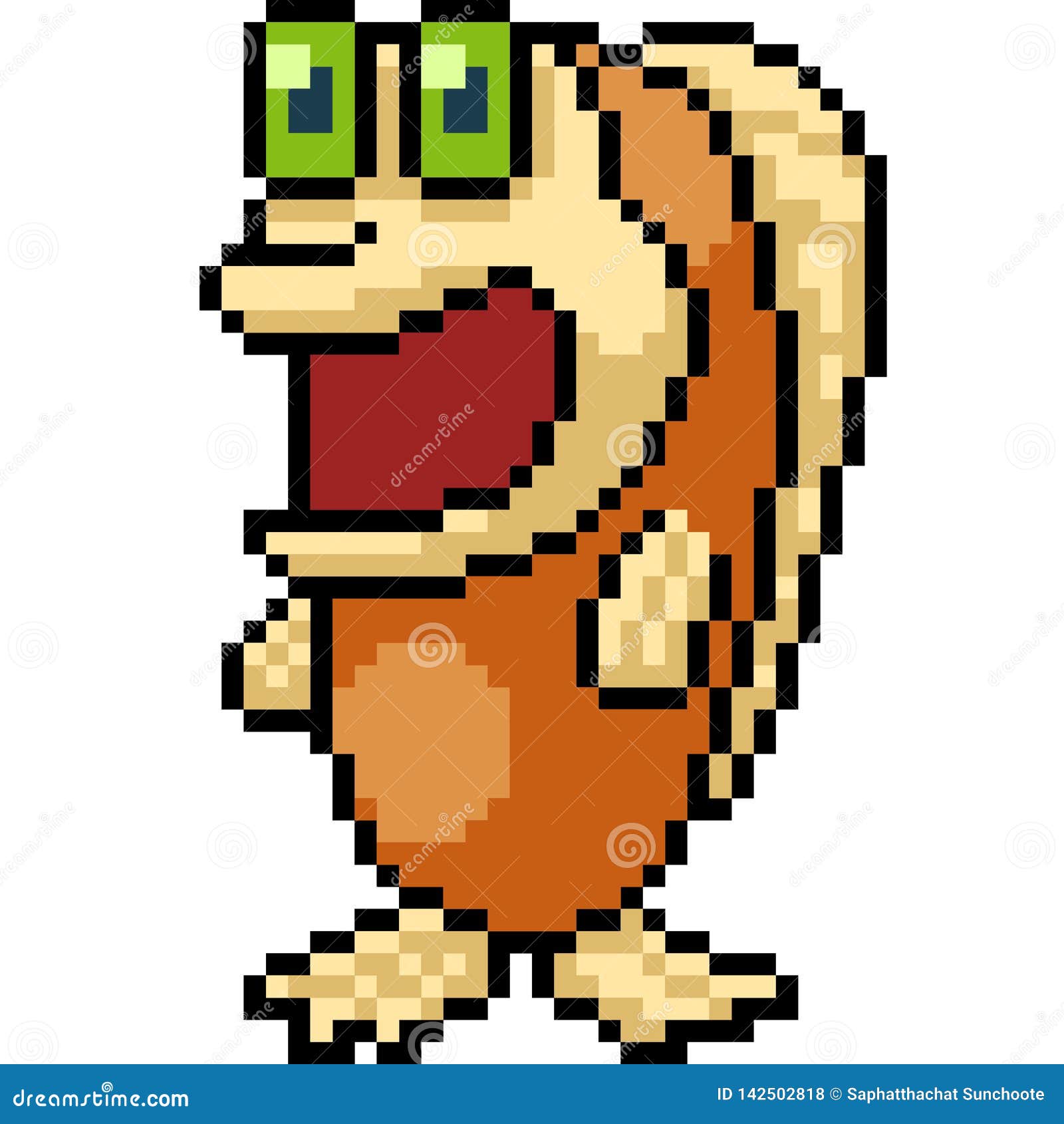 Vector Pixel Art Fish Stand Stock Vector - Illustration of vector ...