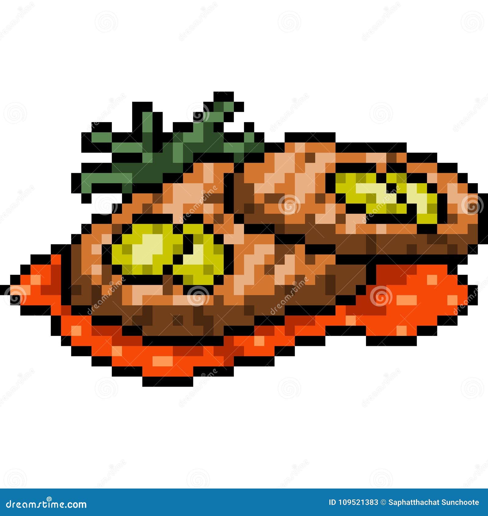 Vector Pixel Art Food Steak Stock Vector - Illustration of hungry ...