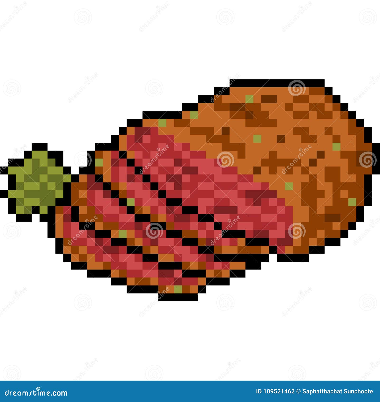 Vector Pixel Art Food Steak Stock Vector - Illustration of slice ...