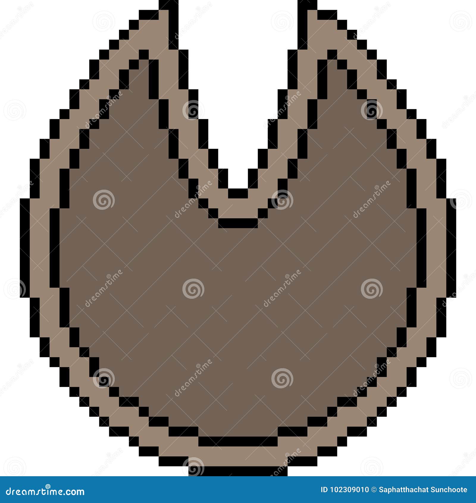 Vector pixel art footprint stock vector. Illustration of icon - 102309010