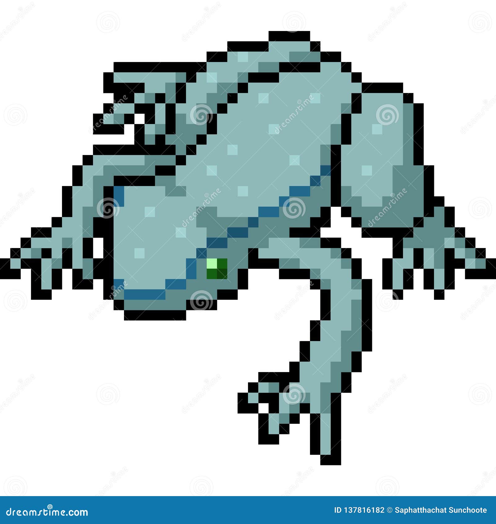 Vector pixel art frog stock vector. Illustration of pixel - 137816182