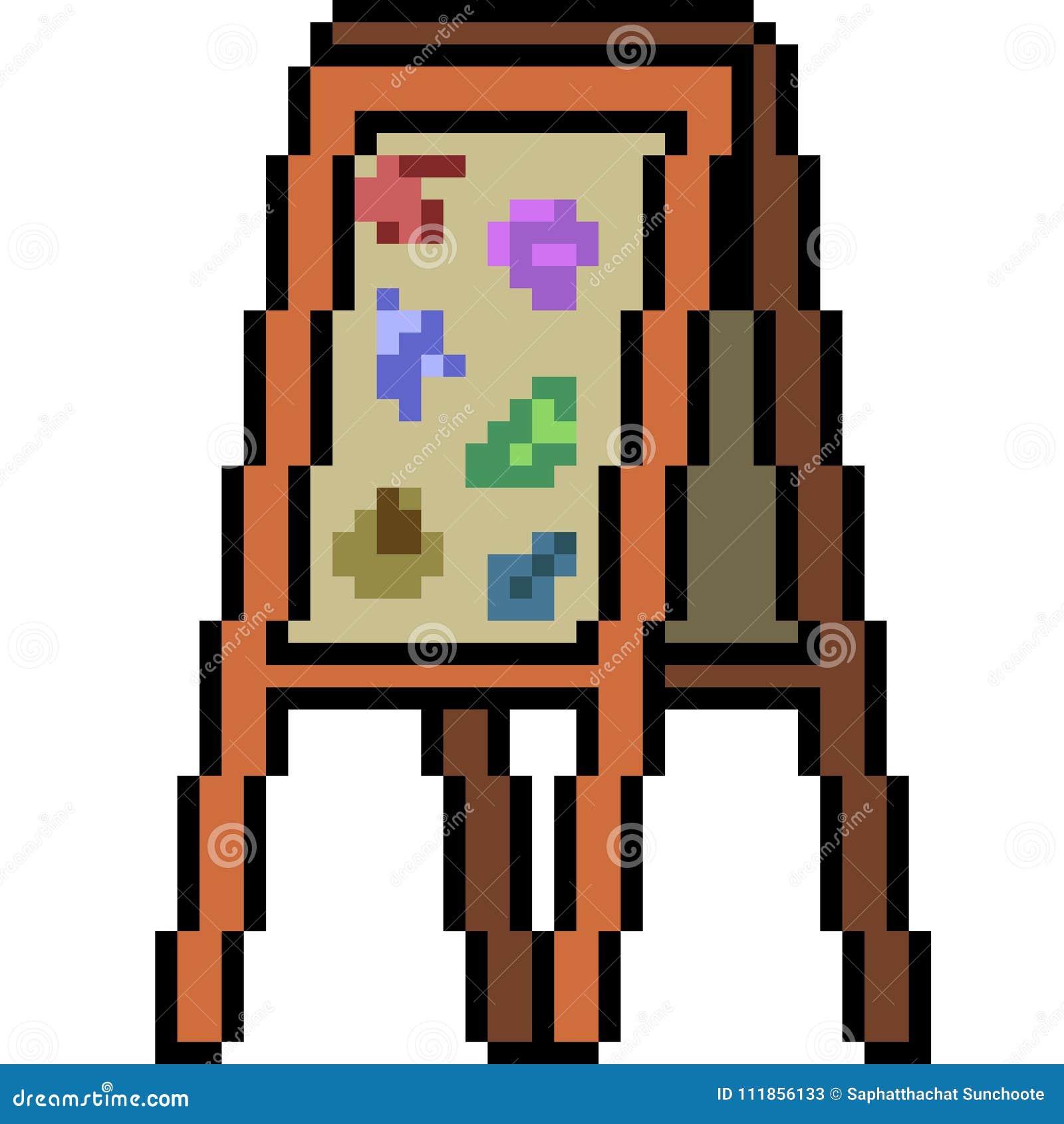 Vector Pixel Art Front Board Stock Vector - Illustration of menu ...