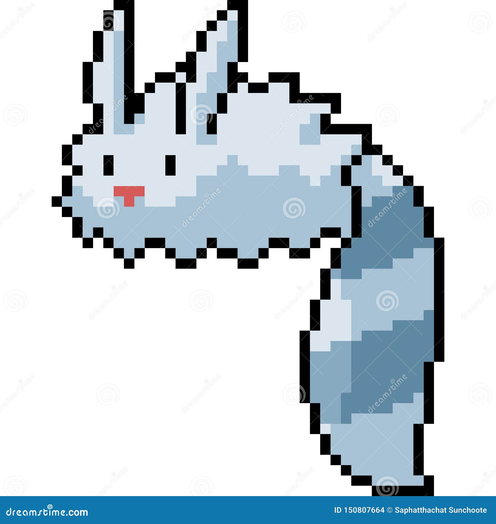 Vector Pixel Art Fur Monster Stock Vector - Illustration of monster ...