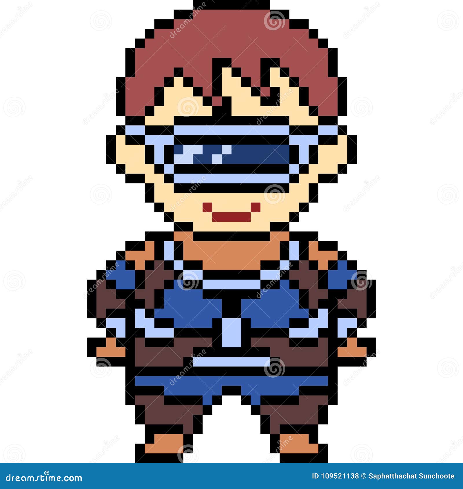 Vector Pixel Art Future Man Stock Vector - Illustration of fashion ...