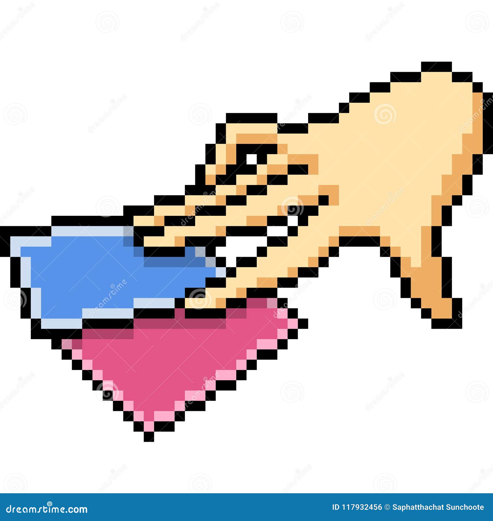 Vector Pixel Art Gamble Hand Stock Vector - Illustration of cartoon ...