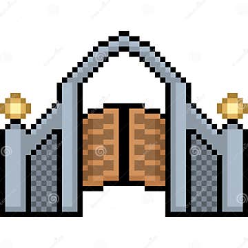 Vector pixel art gate stock vector. Illustration of gate - 114948766