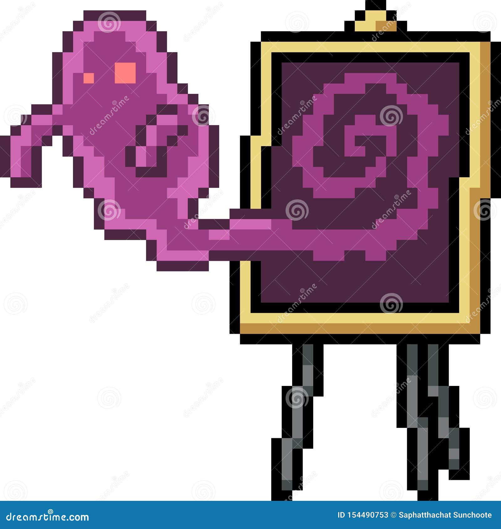 Vector Pixel Art Ghost Picture Stock Vector - Illustration of pixel ...