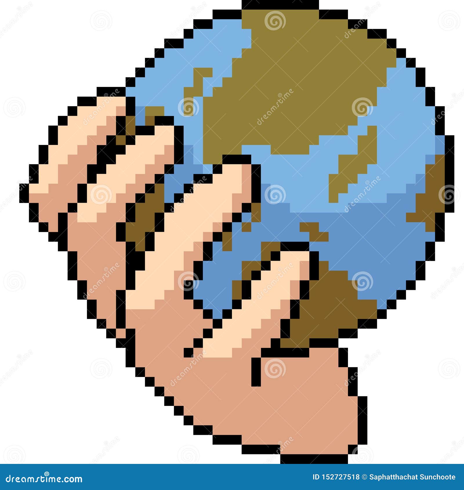 Vector pixel art god hand stock vector. Illustration of white - 152727518