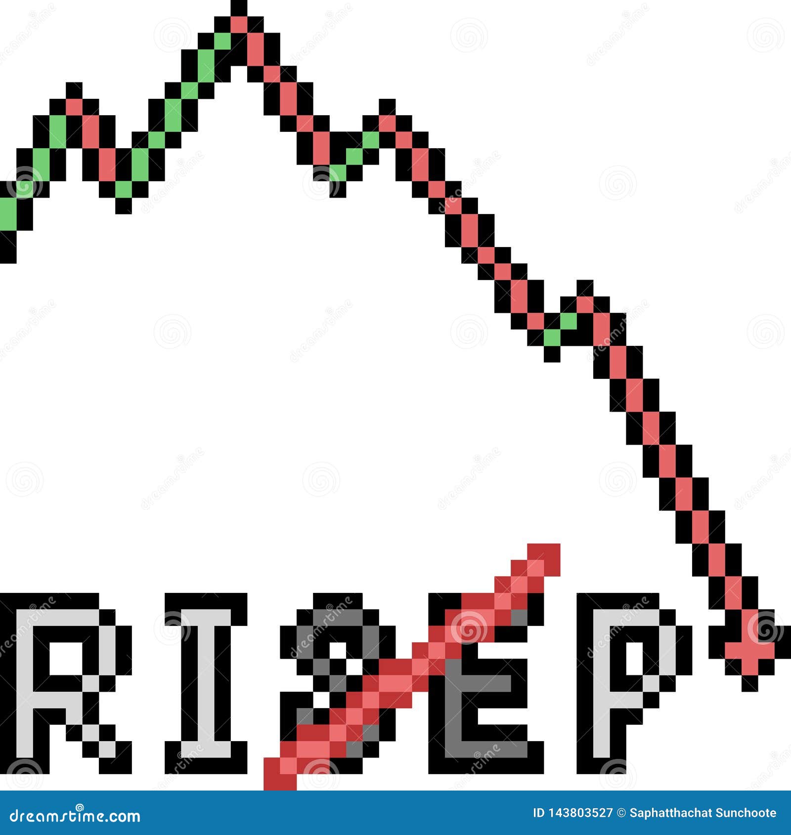 Red Graph Drop Arrow Down With World Map On Blue Technology Background ...