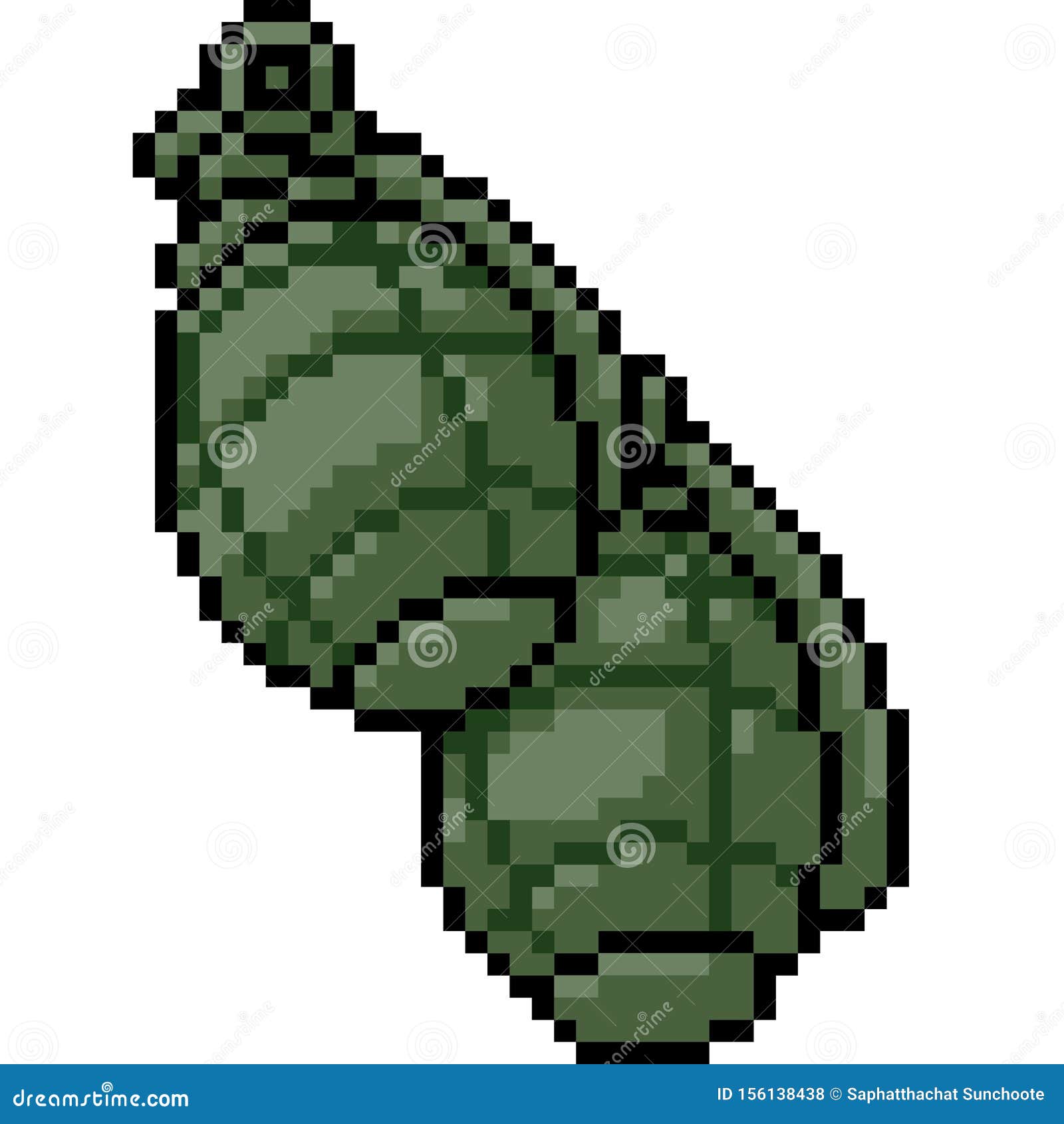 Vector pixel art grenade stock vector. Illustration of bomb - 156138438
