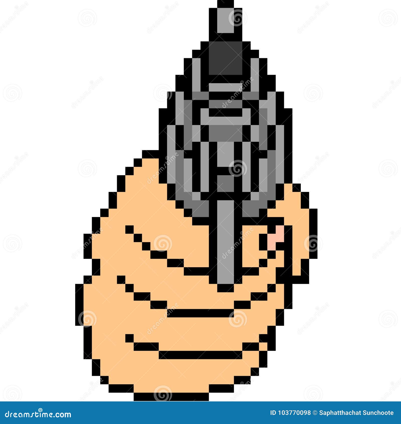 Vector pixel art gun shot stock vector. Illustration of issue - 103770098