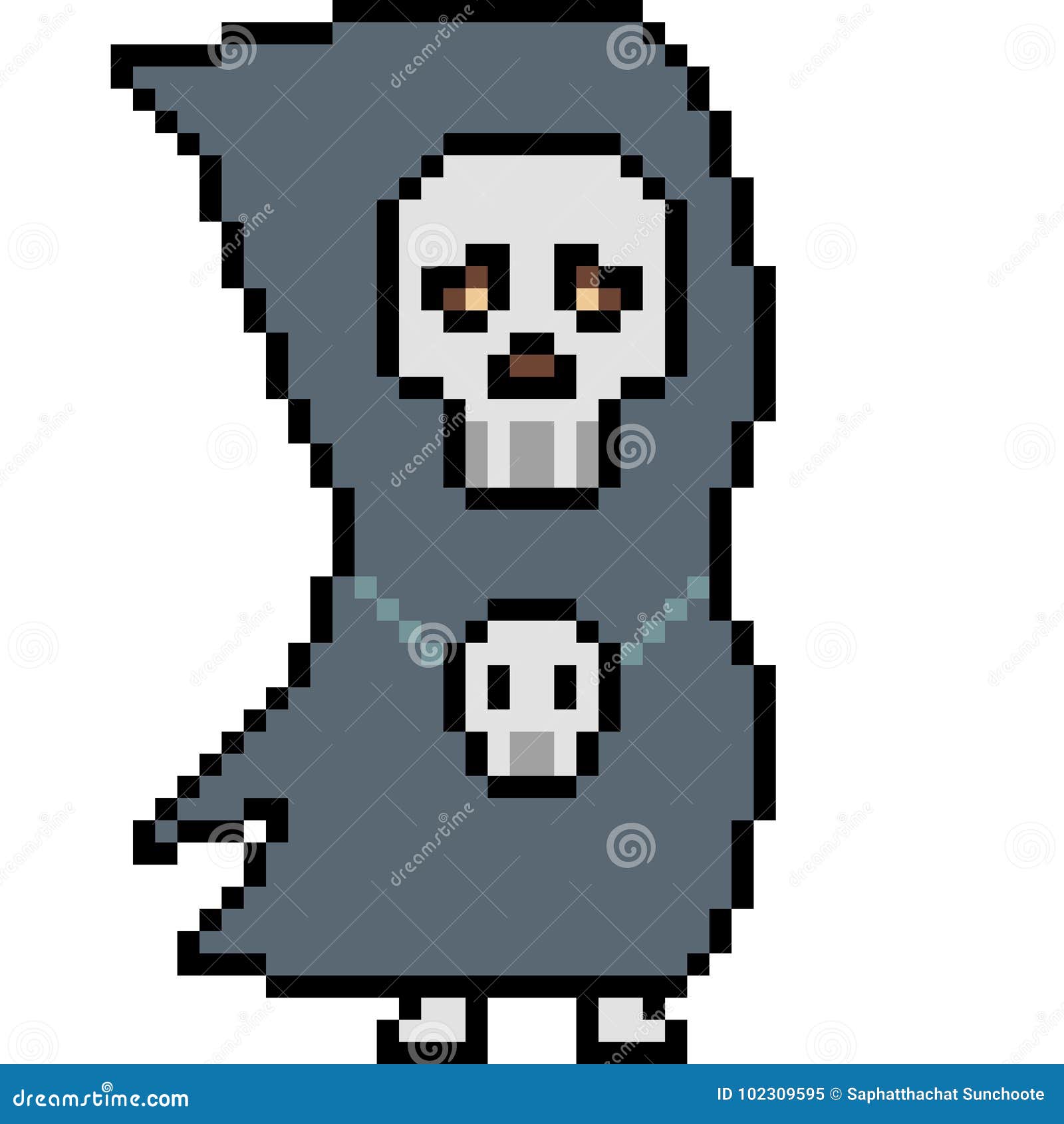 Vector Pixel Art Halloween Costume Stock Vector - Illustration of haunt ...