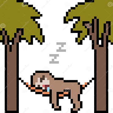 Vector Pixel Art Hammock Sleep Stock Vector - Illustration of lazy ...