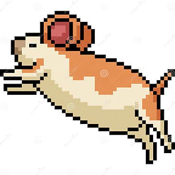 Vector pixel art hamster stock vector. Illustration of animal - 143232234