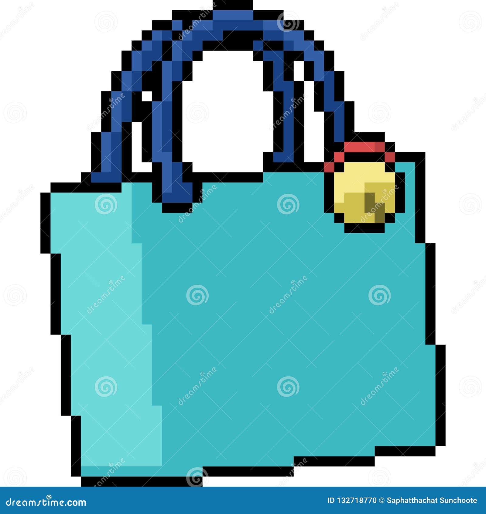 Vector pixel art hand bag stock vector. Illustration of white - 132718770