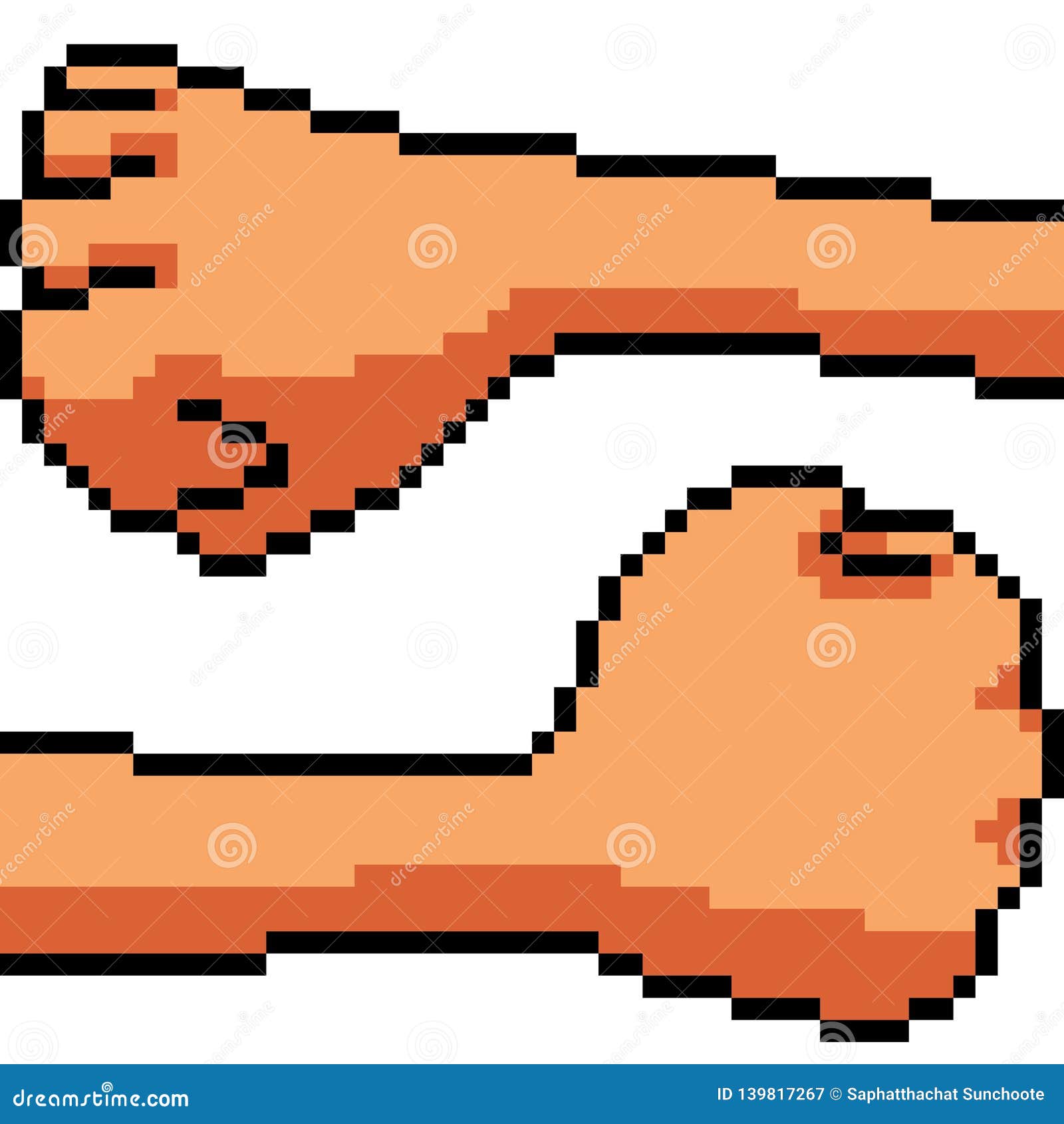 Vector pixel art hand fist stock vector. Illustration of sign - 139817267