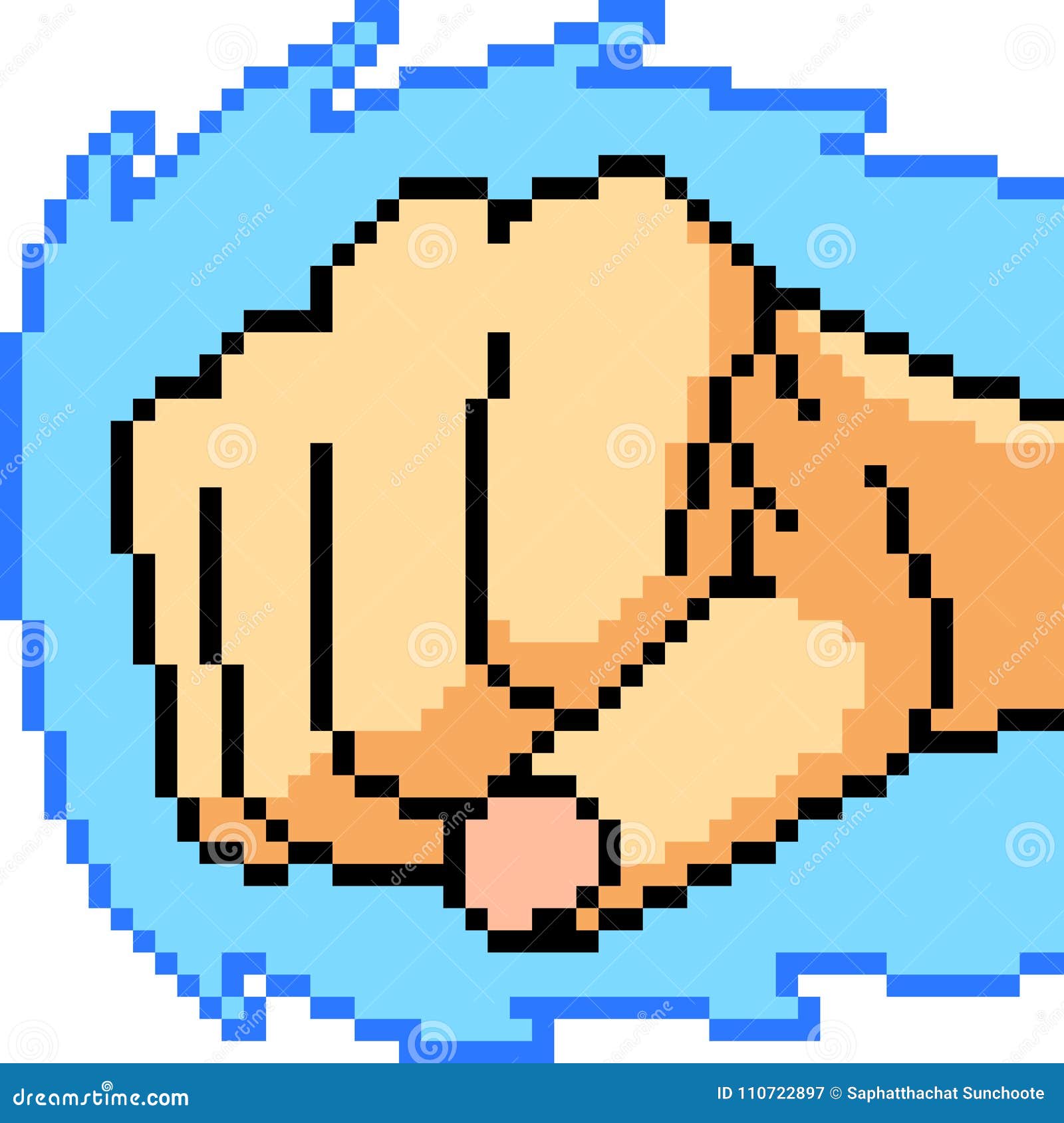 Vector Pixel Art Hand Gesture Punch Stock Vector - Illustration of battle, vector: 110722897