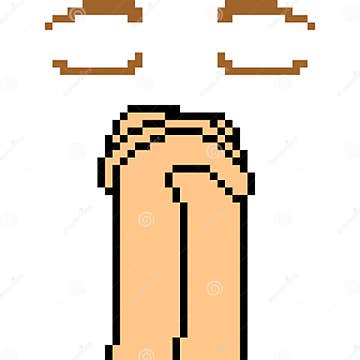 Vector Pixel Art Hand Sign Pray Stock Vector - Illustration of pray ...