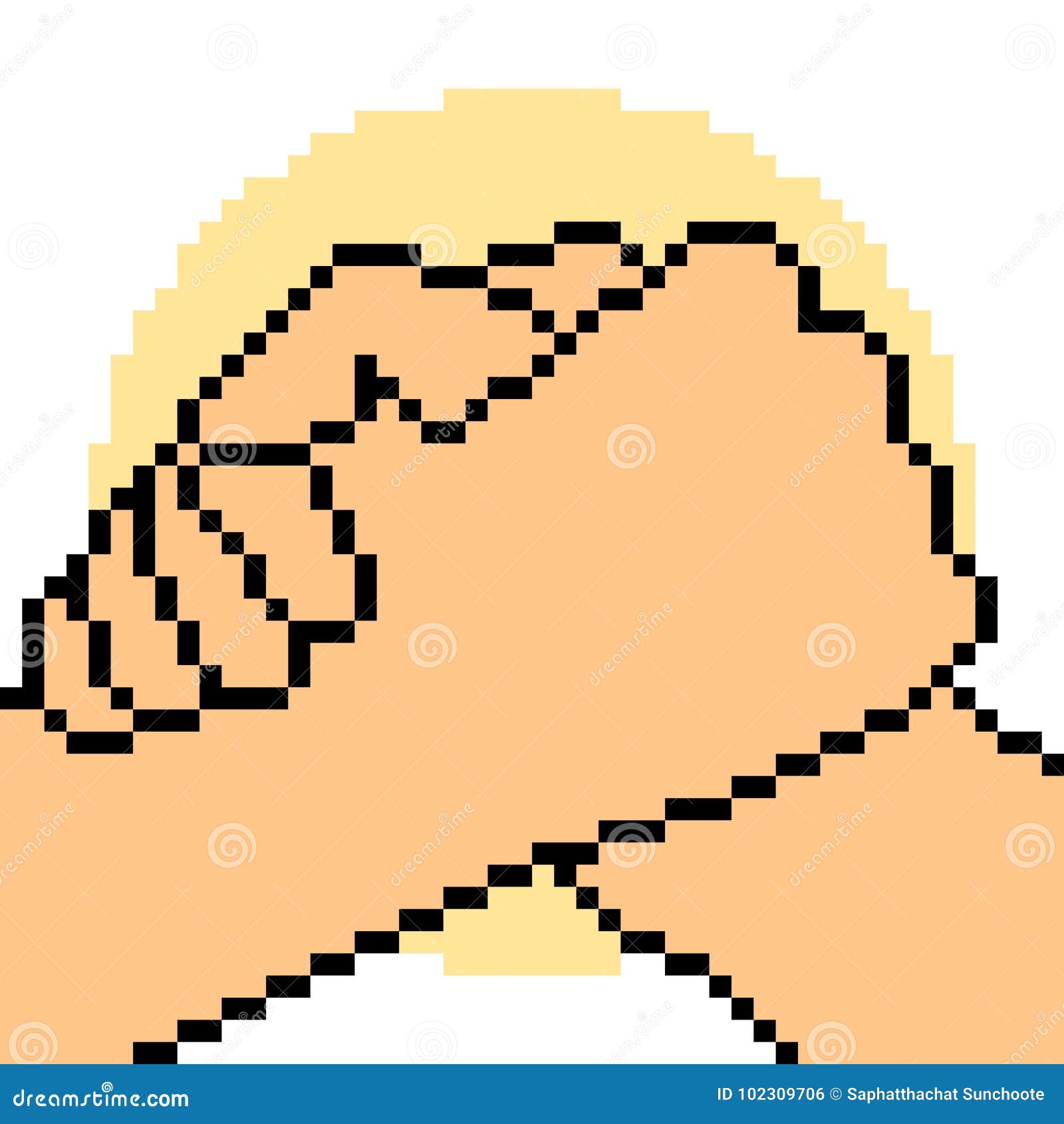 Vector Pixel Art Hand Sign Team Stock Vector - Illustration of friend ...