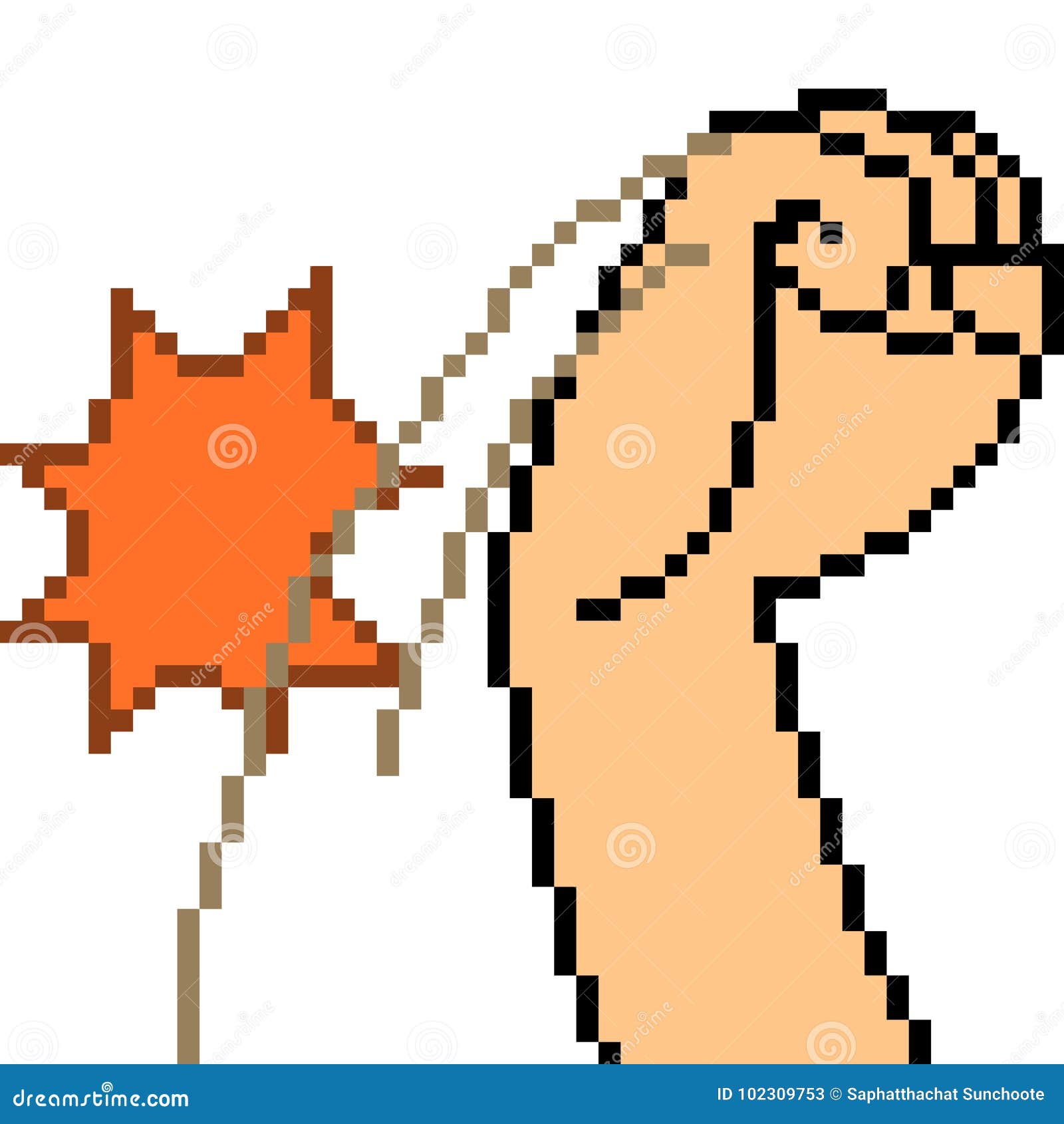Vector Pixel Art Hand Sign Uppercut Stock Vector - Illustration of ...
