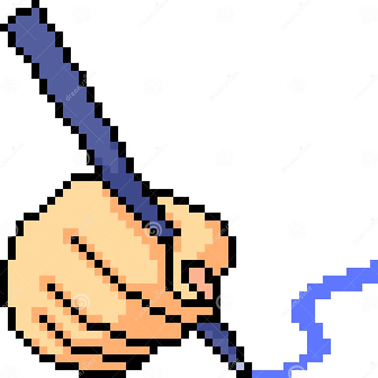 Vector Pixel Art Hand Write Stock Vector - Illustration of symbol ...