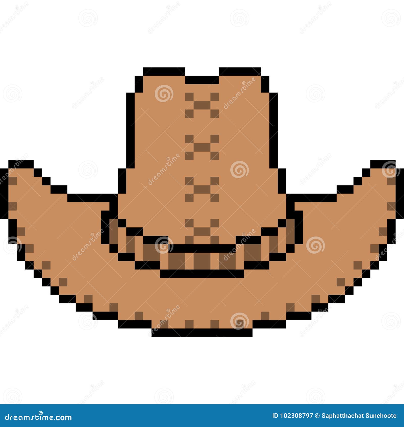 Vector pixel art hat stock vector. Illustration of wear - 102308797