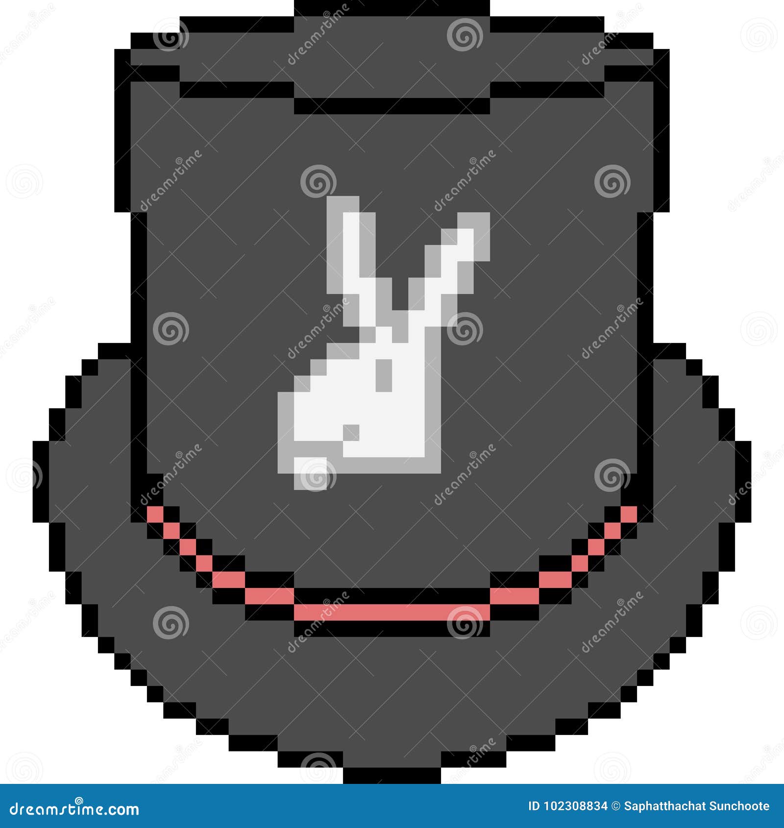 Vector pixel art hat stock vector. Illustration of cartoon - 102308834