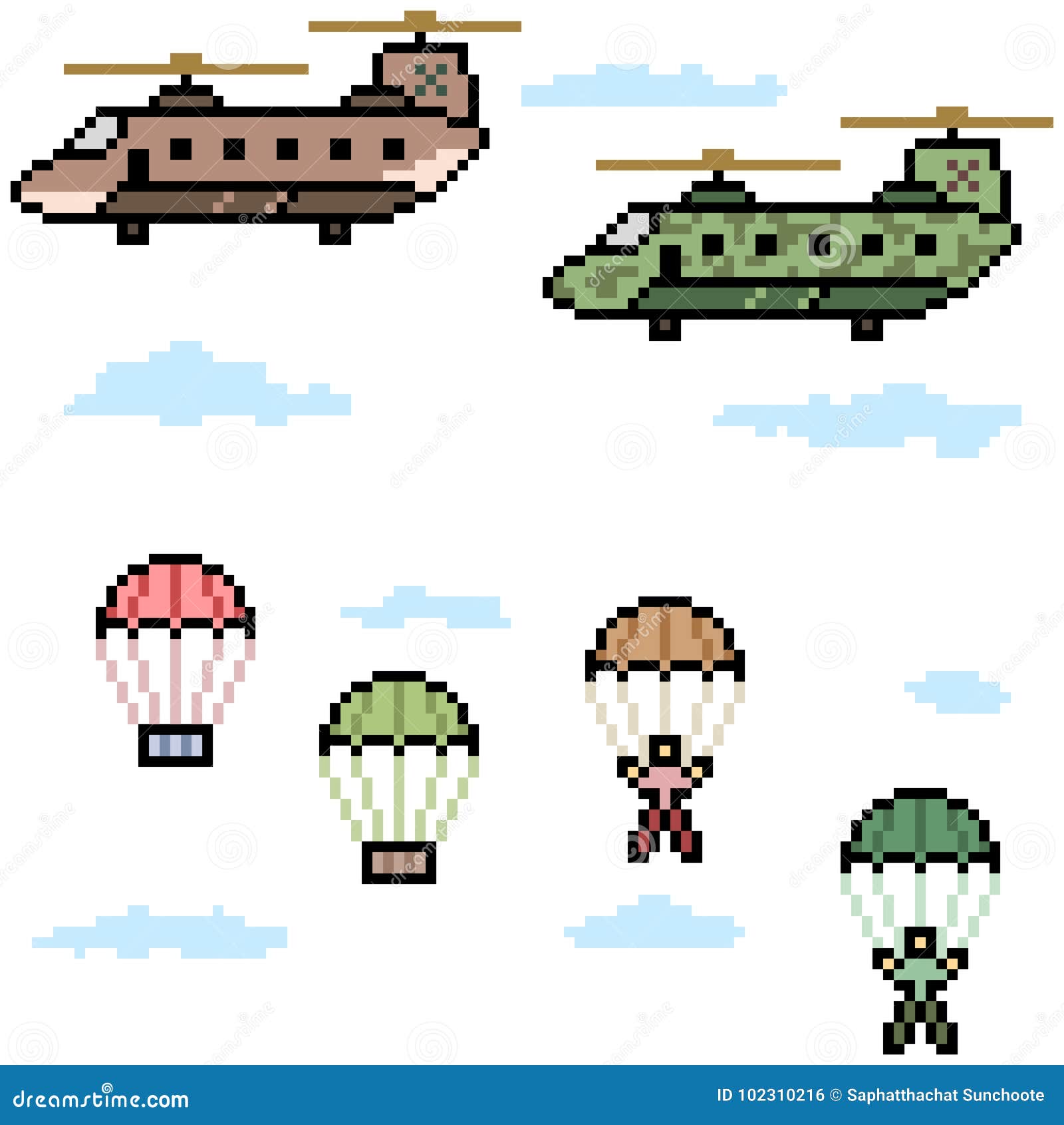 Helicopter Pixel Art