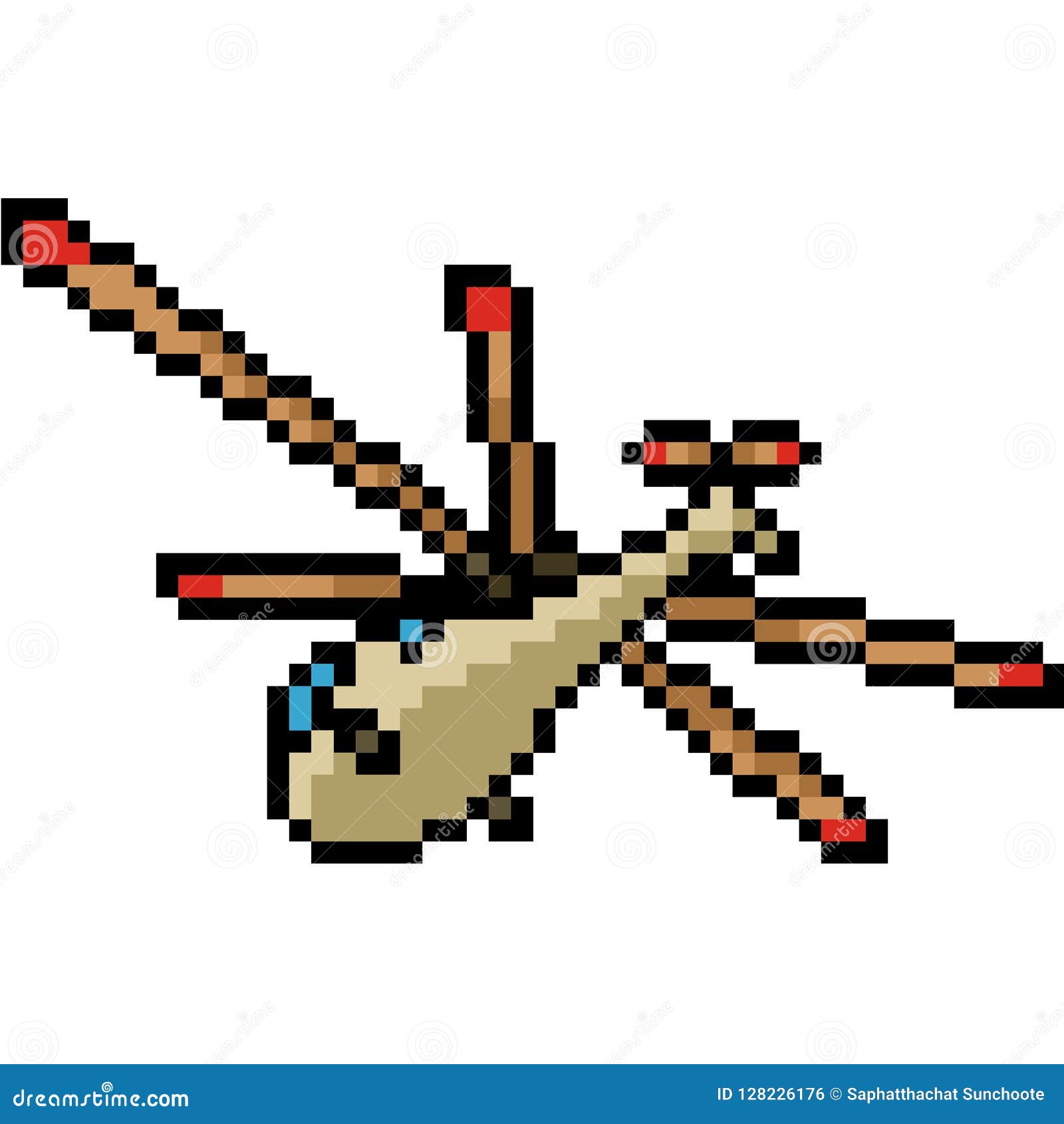Vector Pixel Art Helicopter Stock Vector - Illustration of vehicle ...