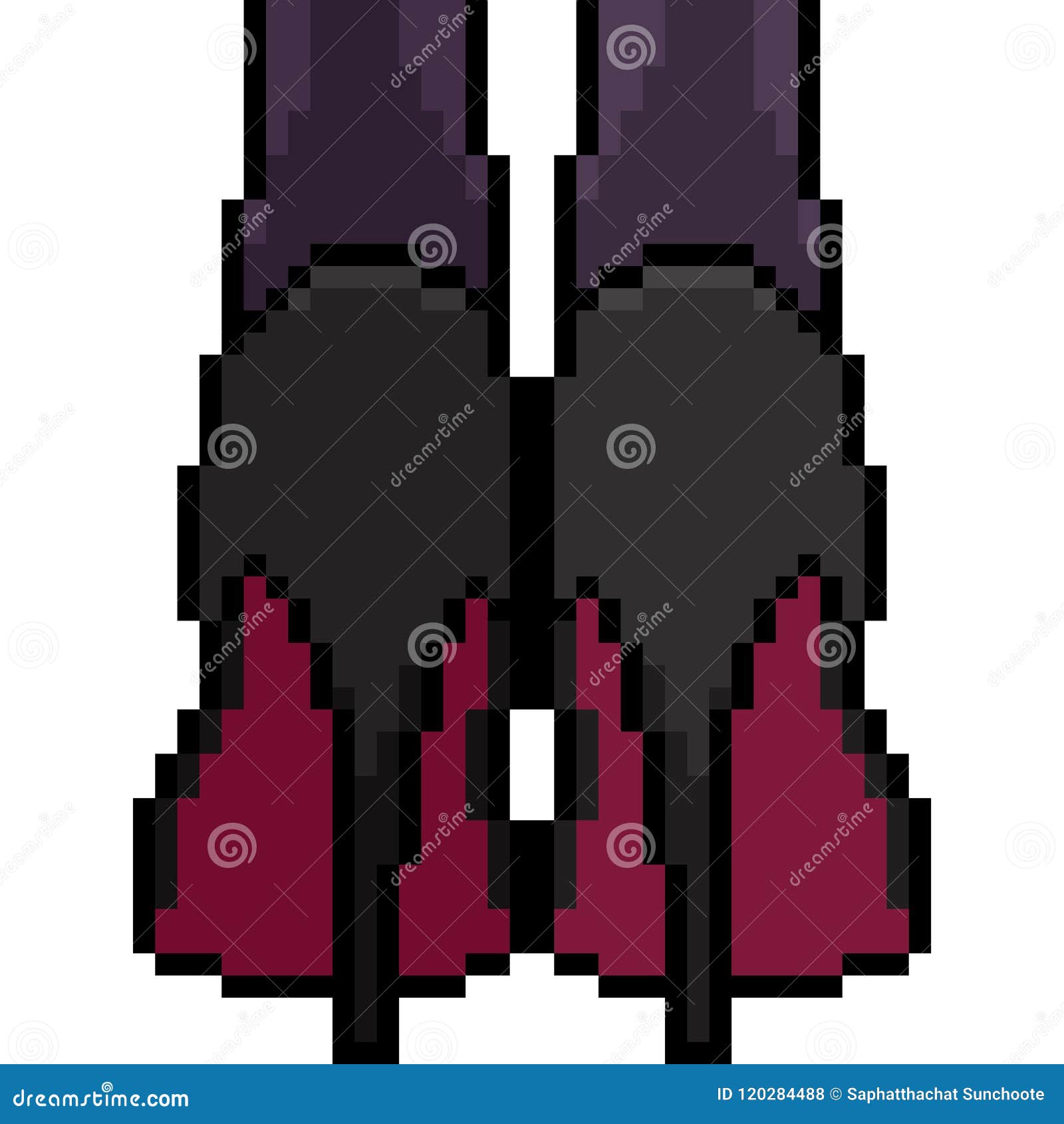 Vector pixel art high heel stock vector. Illustration of pair - 120284488