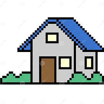 Vector pixel art house stock vector. Illustration of home - 102309152