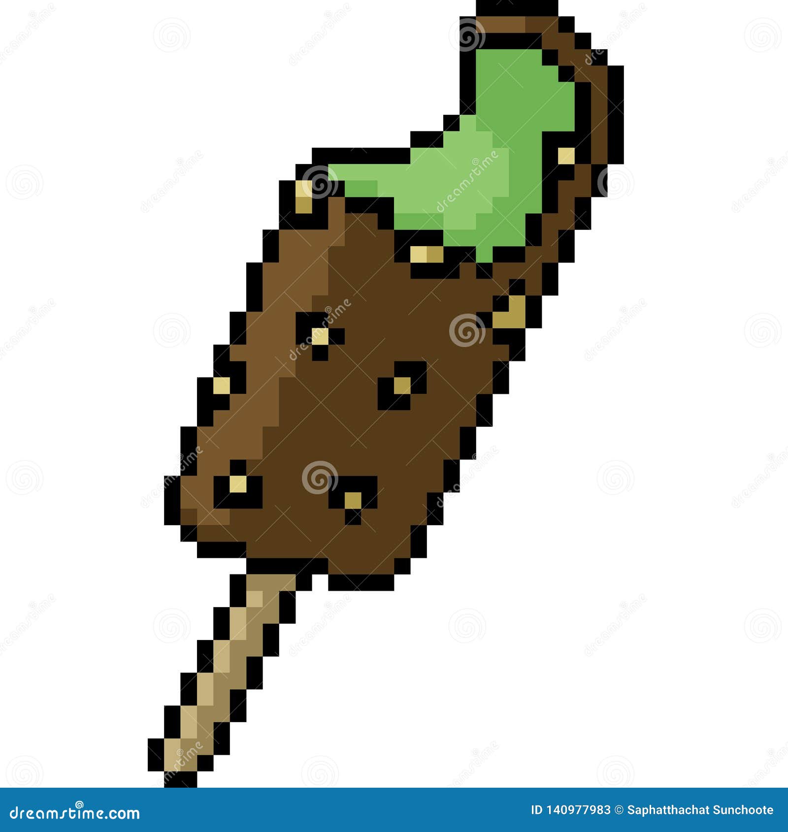 Vector Pixel Art Ice Cream Bite Stock Vector - Illustration of ...