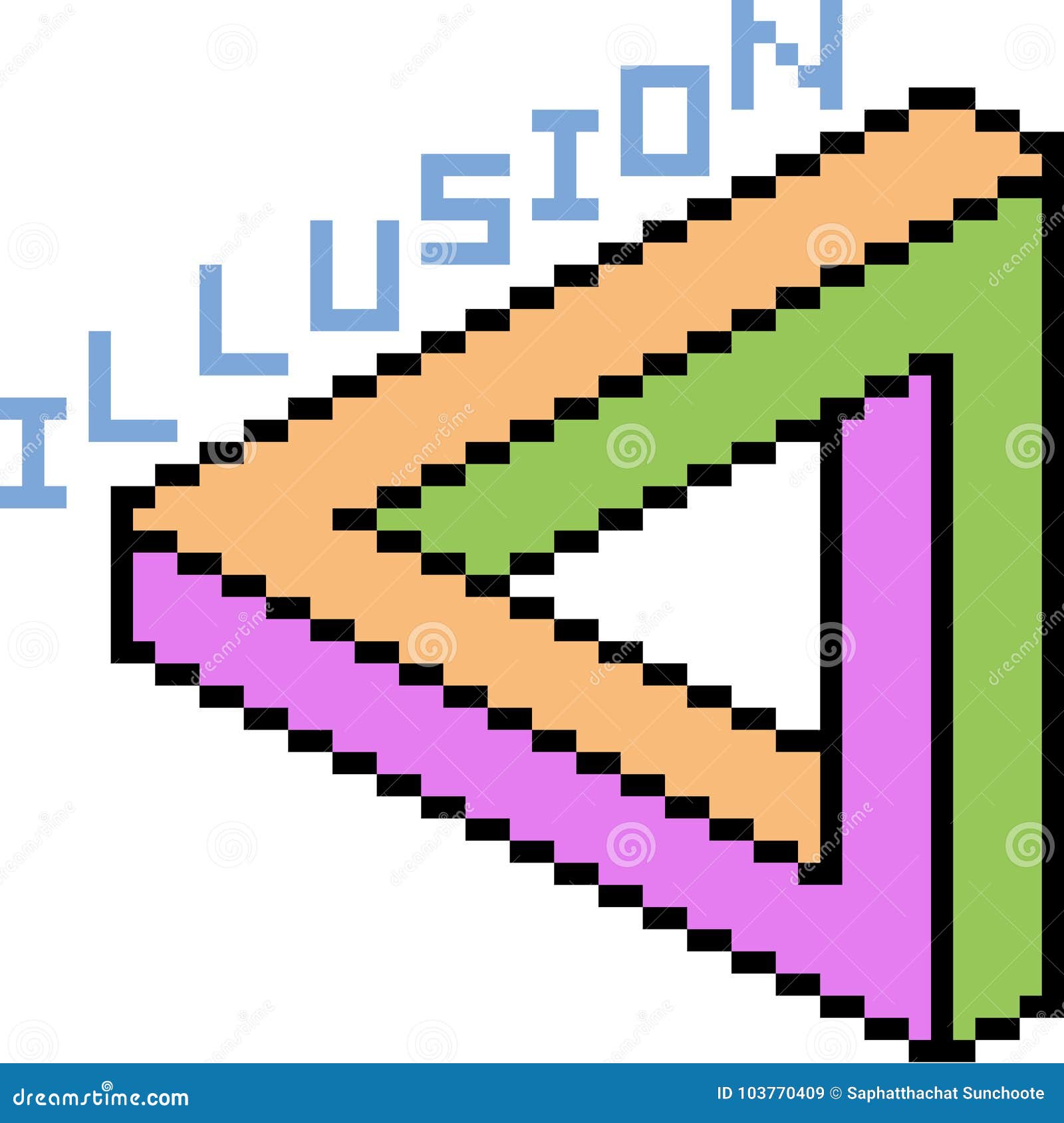 Vector pixel art illusion stock vector. Illustration of vector - 103770409