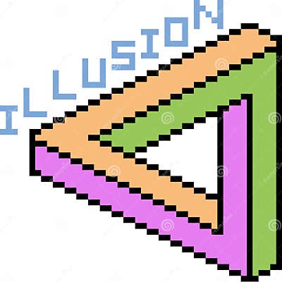 Vector pixel art illusion stock vector. Illustration of vector - 103770409