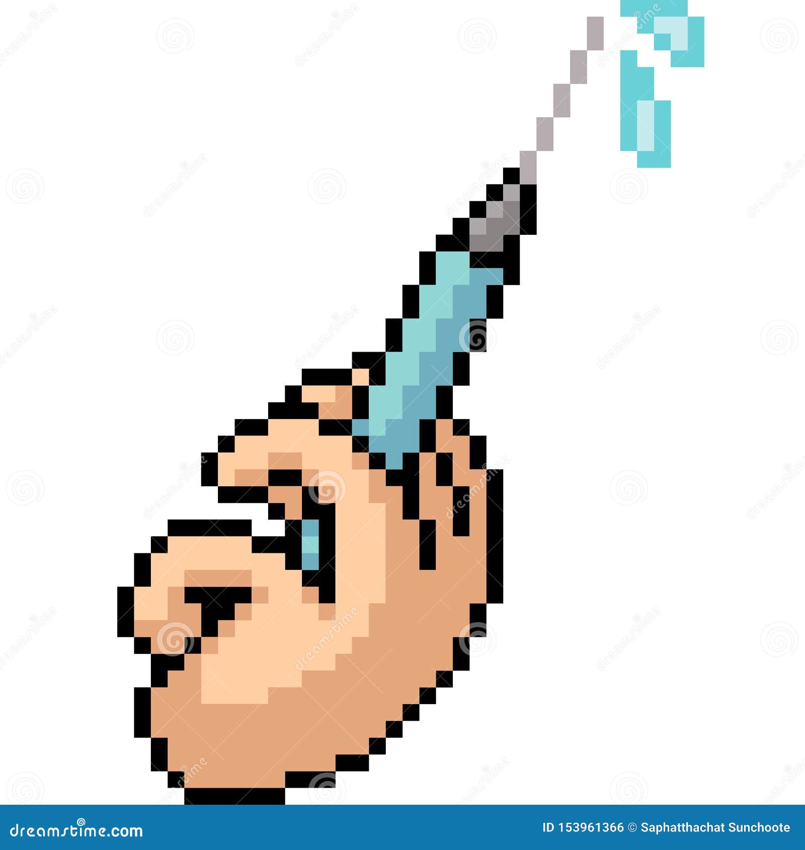 Vector Pixel Art Injection Needle Stock Vector - Illustration of doctor ...
