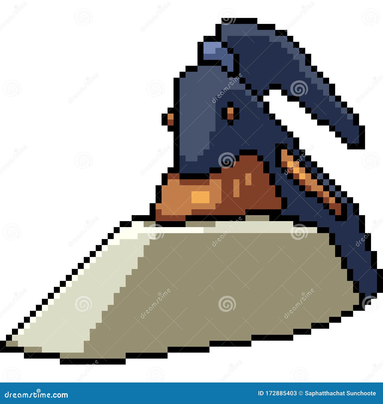 Vector pixel art iron stock vector. Illustration of cartoon - 172885403