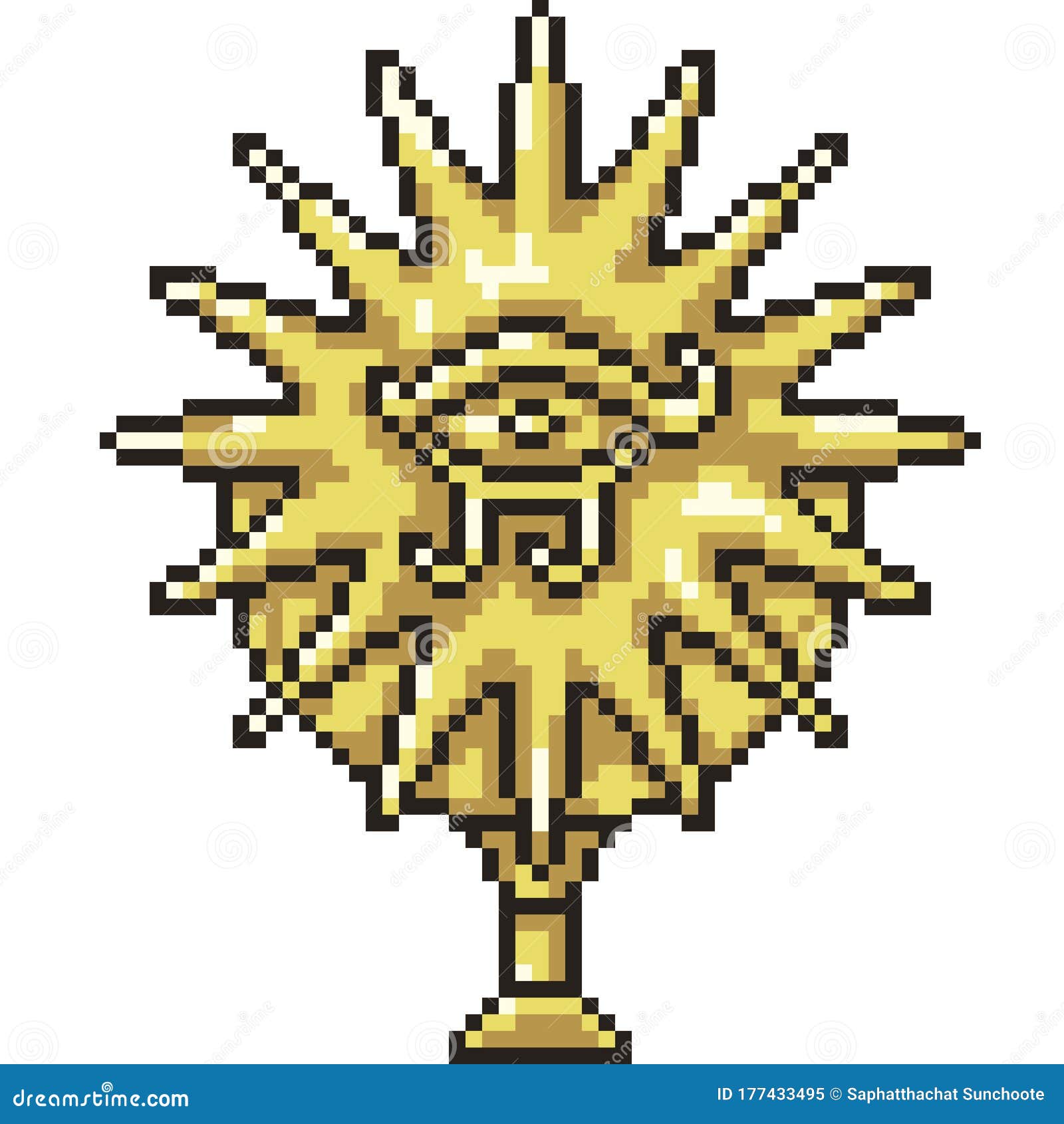 Vector Pixel Art Abstract Artifact Stock Vector - Illustration of ...