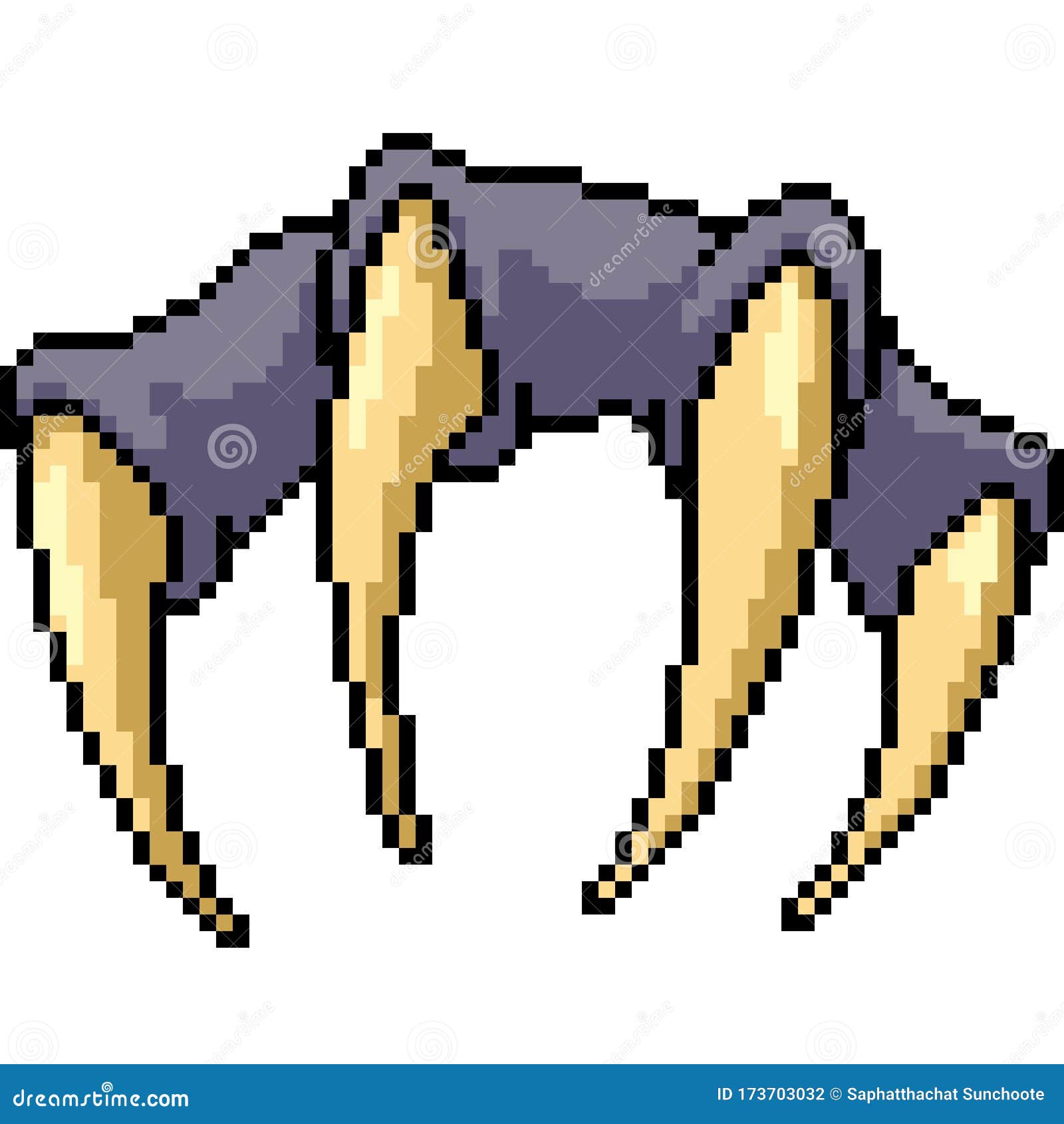 Vector Pixel Art Animal Claw Stock Vector - Illustration of vector ...