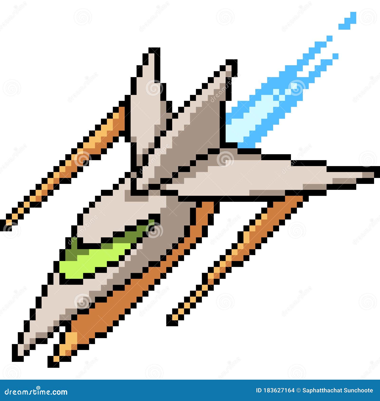 Vector Pixel Art Defender Drone Stock Vector - Illustration of cute ...