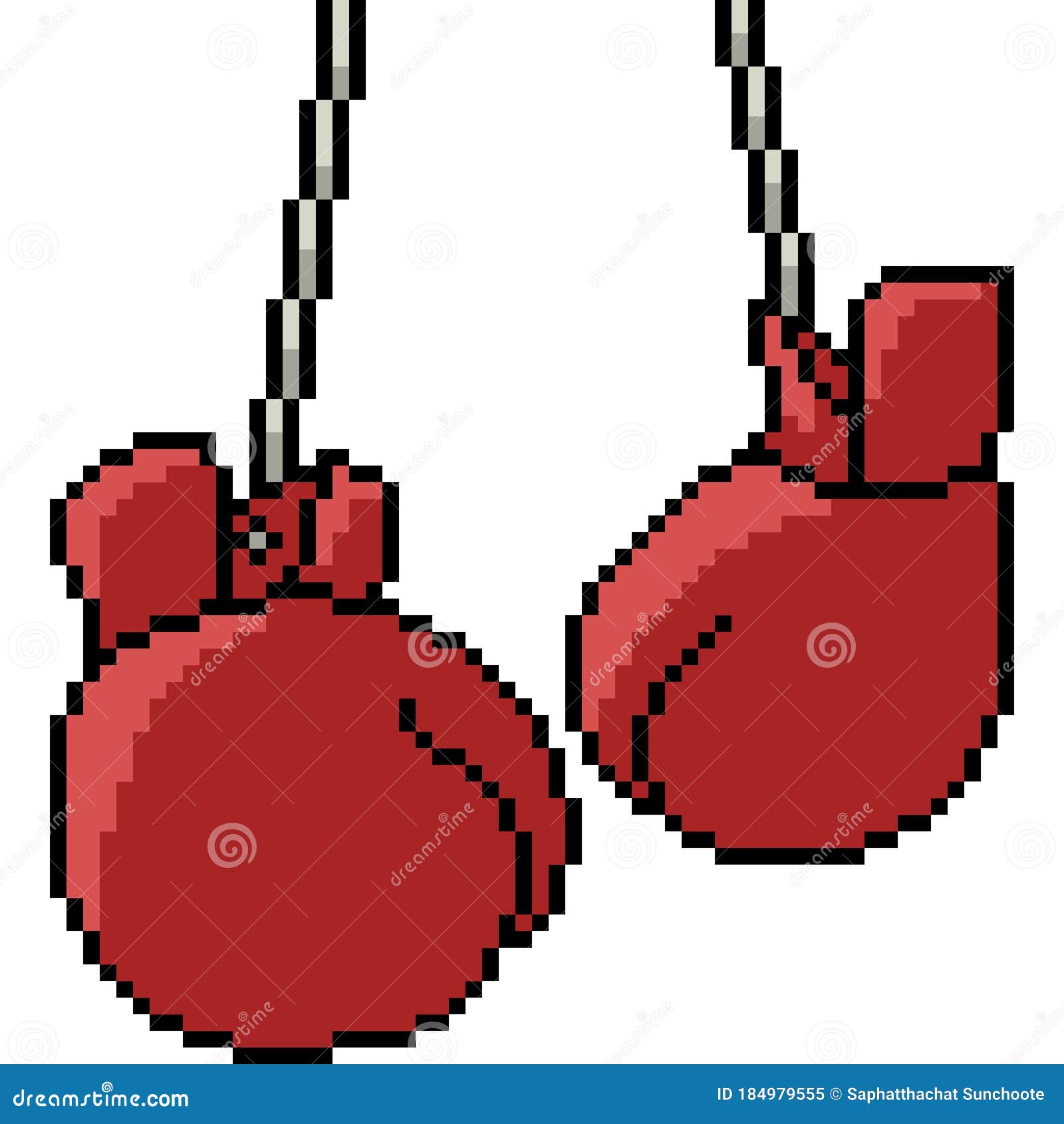 Vector Pixel Art Glove Hang Stock Vector - Illustration of cute ...