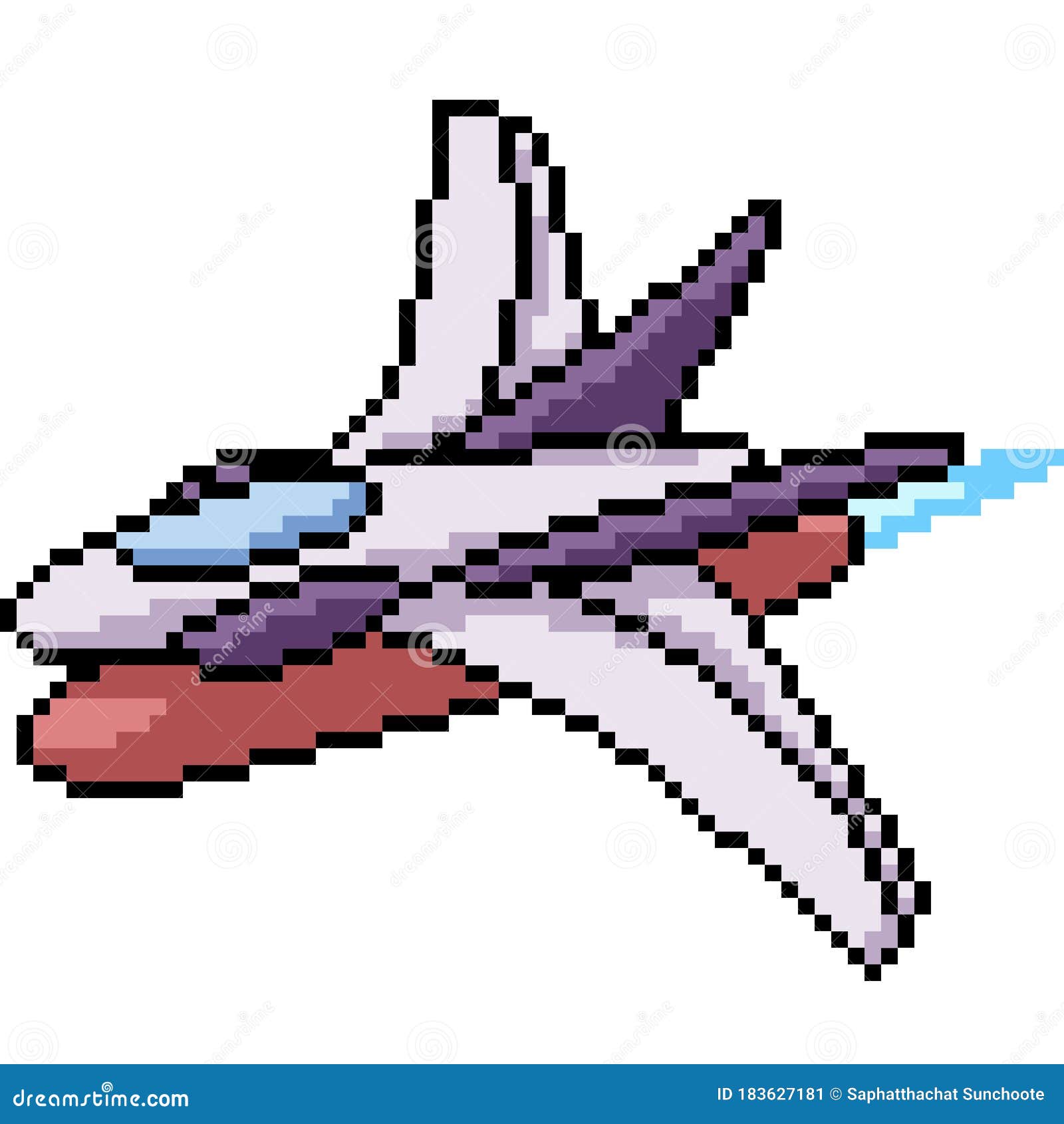 Vector pixel art jet drone stock vector. Illustration of airplane ...