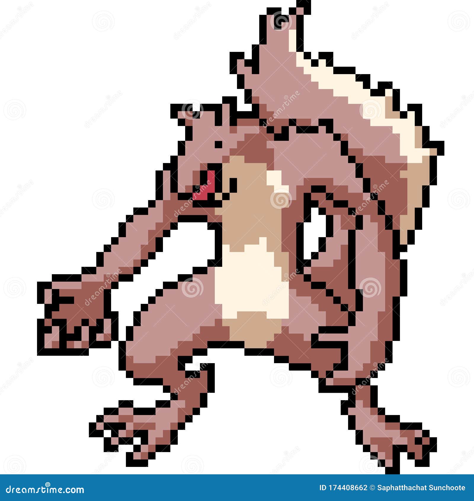 Vector Pixel Art Squirrel Monster Stock Vector - Illustration of animal ...